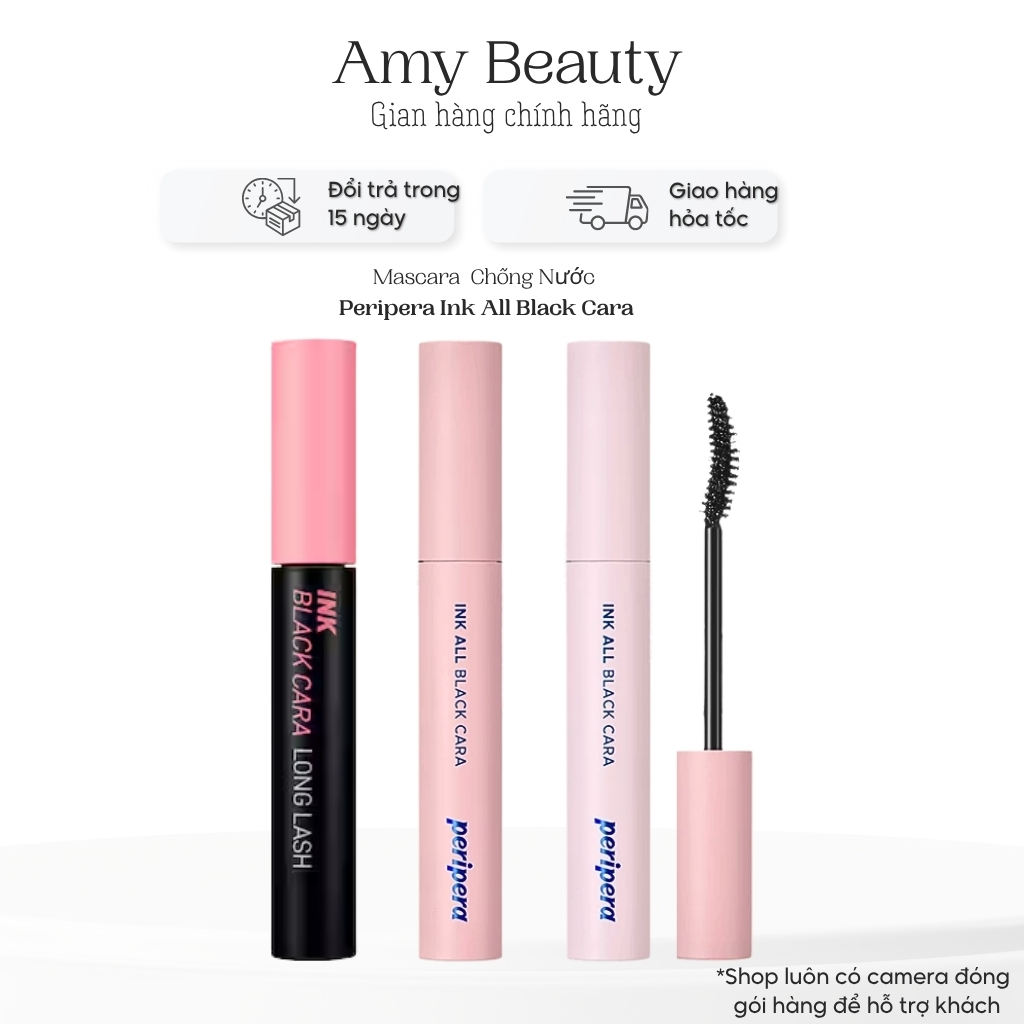 Peripera Long Waterproof Mascara Keeps Eyelashes Curl All Day Ink All ...