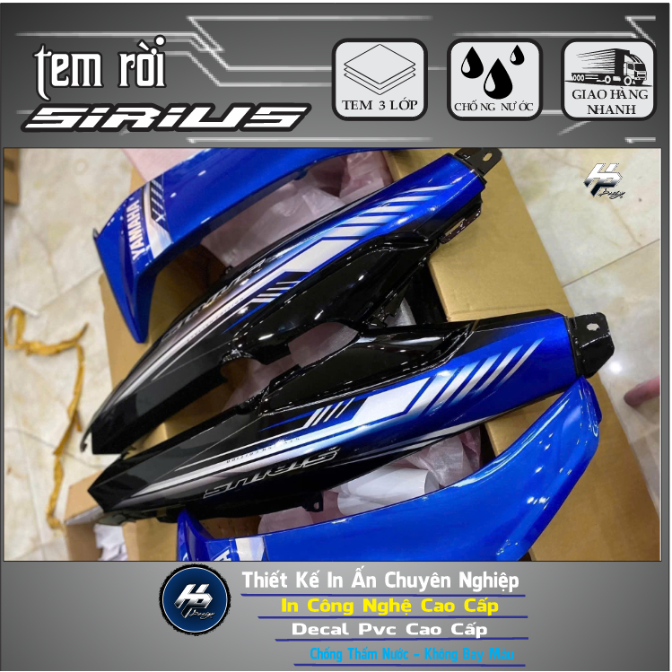 Sirius Blue and Black Removable Sticker – Sirius 3-Layer Waterproof Car ...
