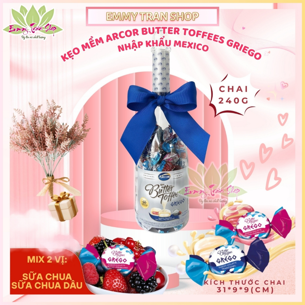 Arcor Butter Toffees Griego Mix Soft Candy 2 Yogurt and Strawberry ...