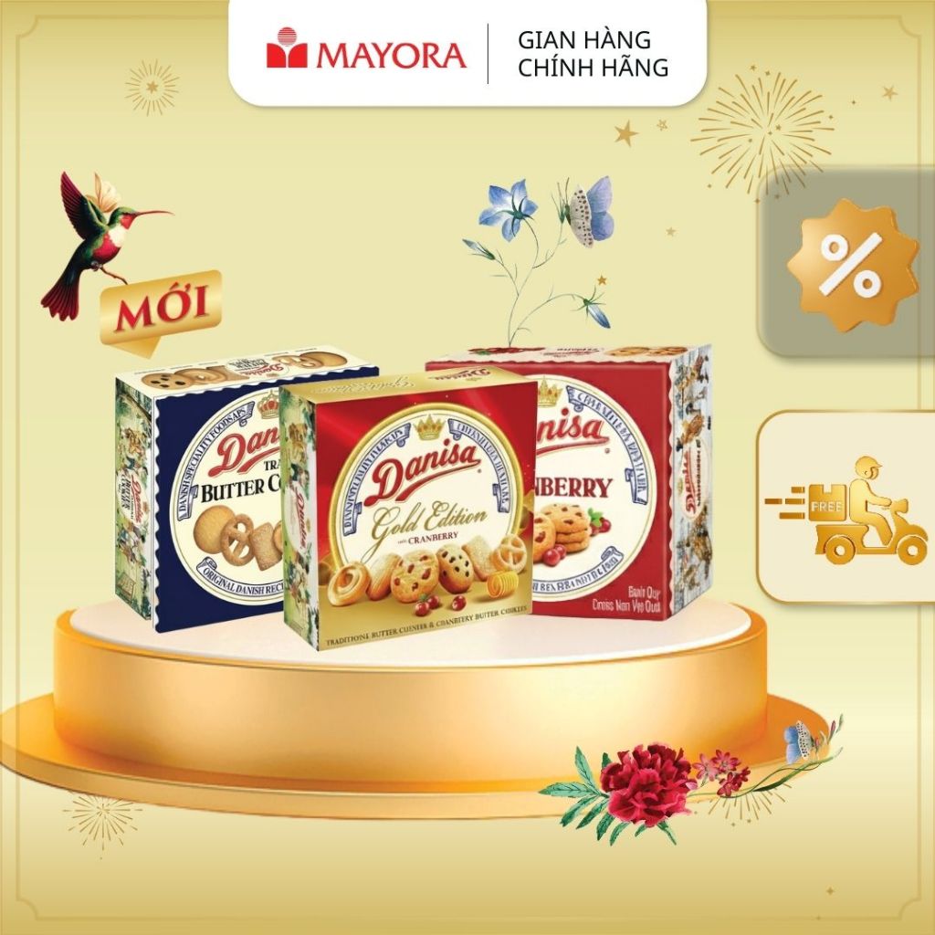 COMBO 3 TYPES OF DANISA BUTTER BISCUITS: TRADITIONAL 681G + BLUEBERRY ...