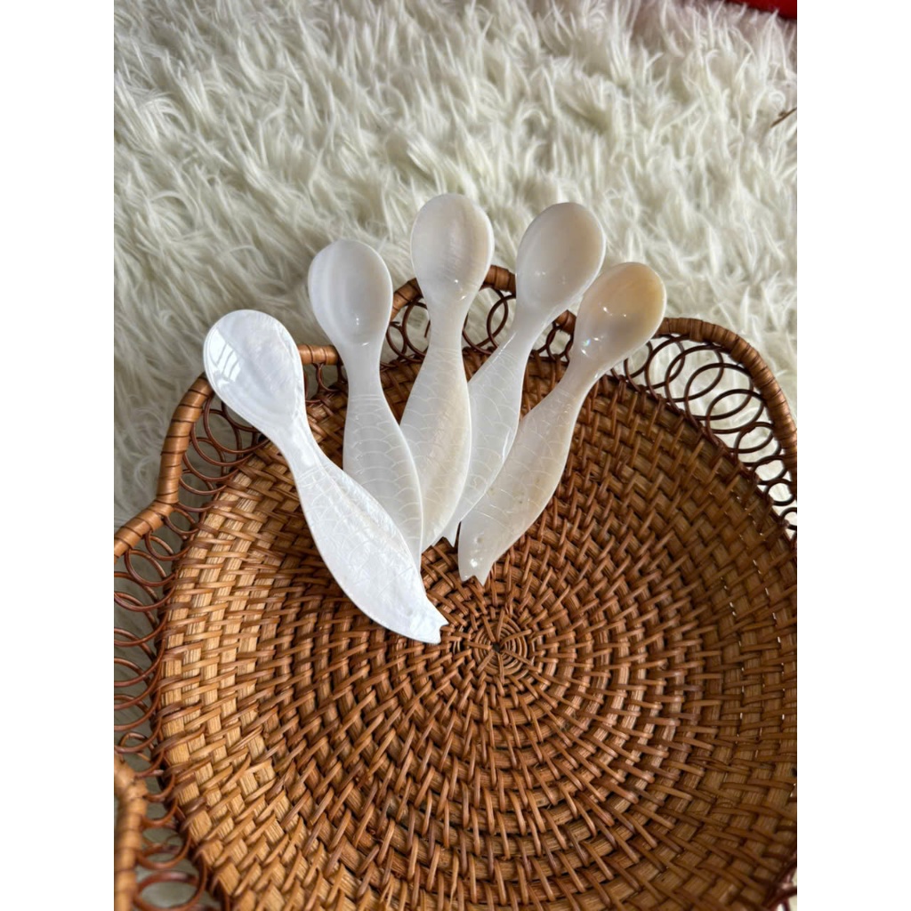 Uniquely beautiful fish-inlaid pearl spoon VITRAPRO JSC. | Shopee Malaysia