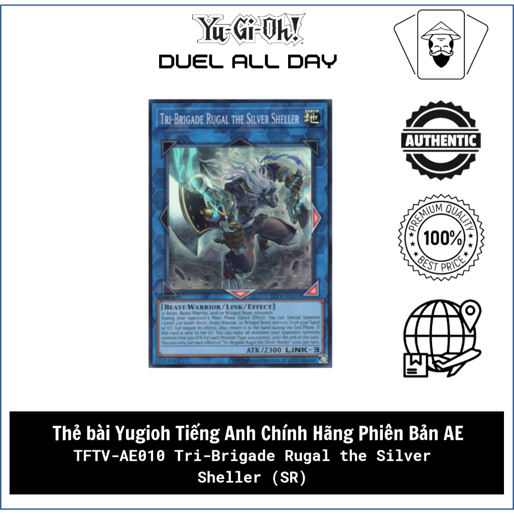 Genuine English Yugioh Card AE Version: TFTV-AE010 Tri-Brigade Rugal ...