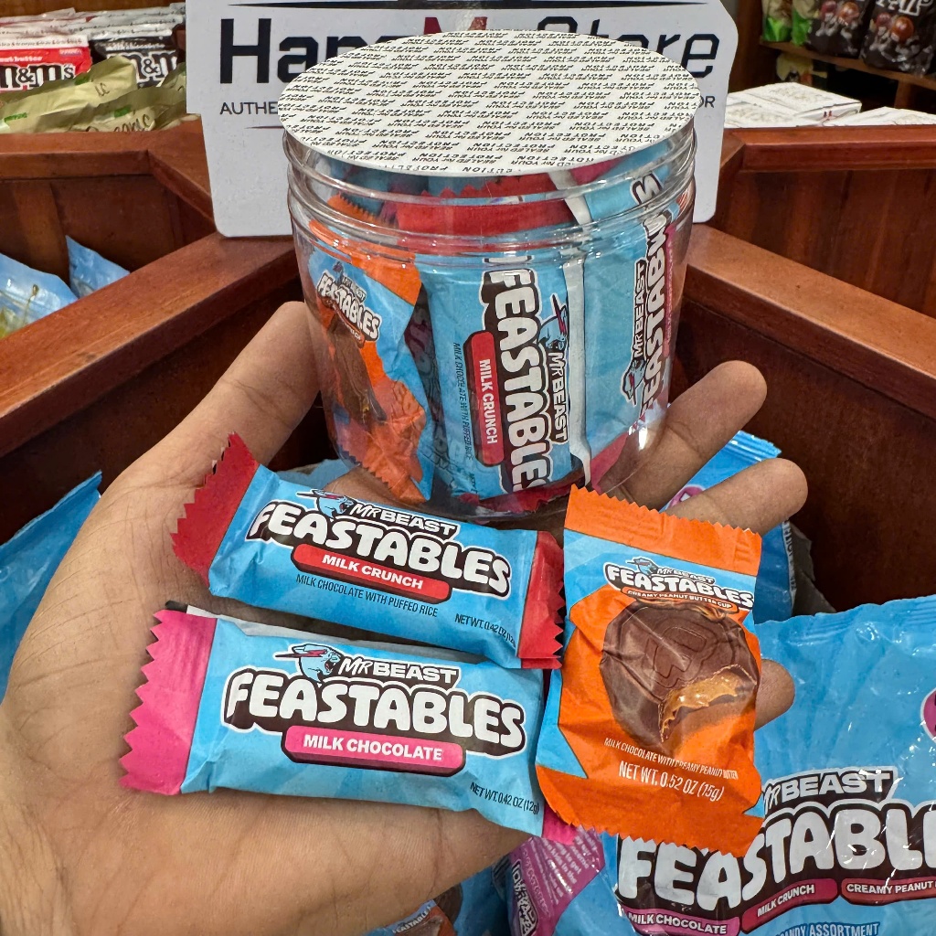 Chocolate Feastables MrBeast Mix 3 Flavors - Peanut Butter 2Cup - Milk ...