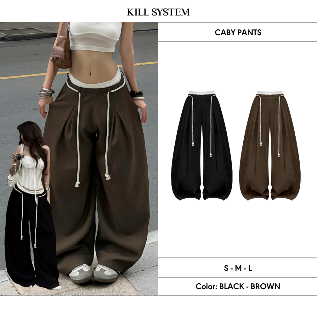 CABY lace wide-leg trousers with strap - KILL SYSTEM wide leg pants ...