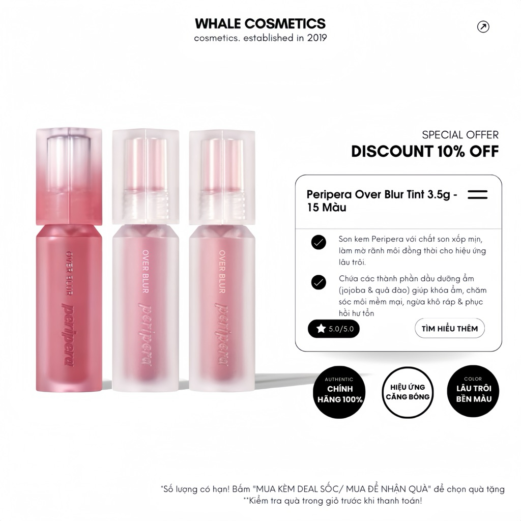 (Colors 1-15) Peripera Over Blur Tint (3.5g) | Shopee Malaysia