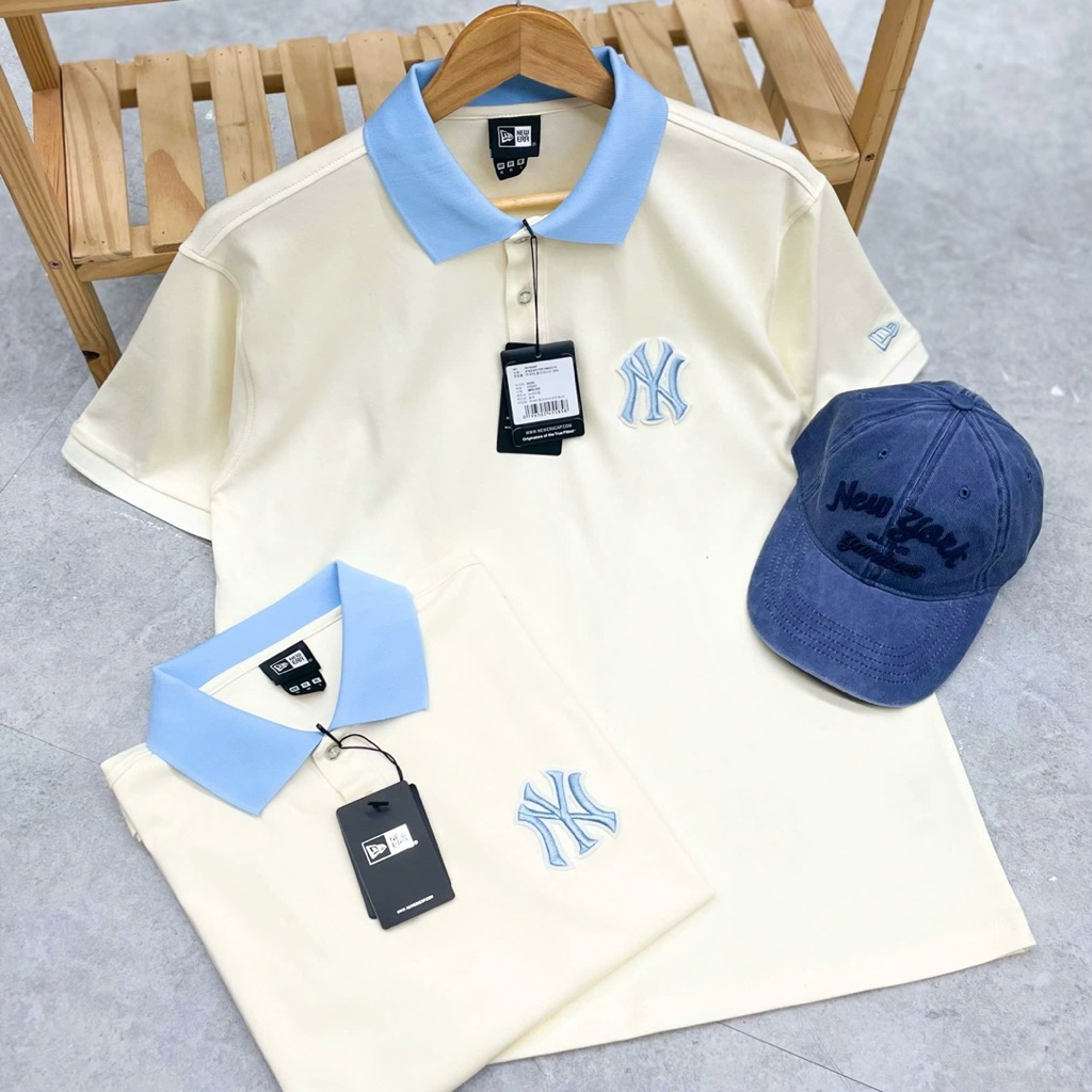 (Auth) POLO New Era ny genuine mint green collar cream - Nger Sop ...