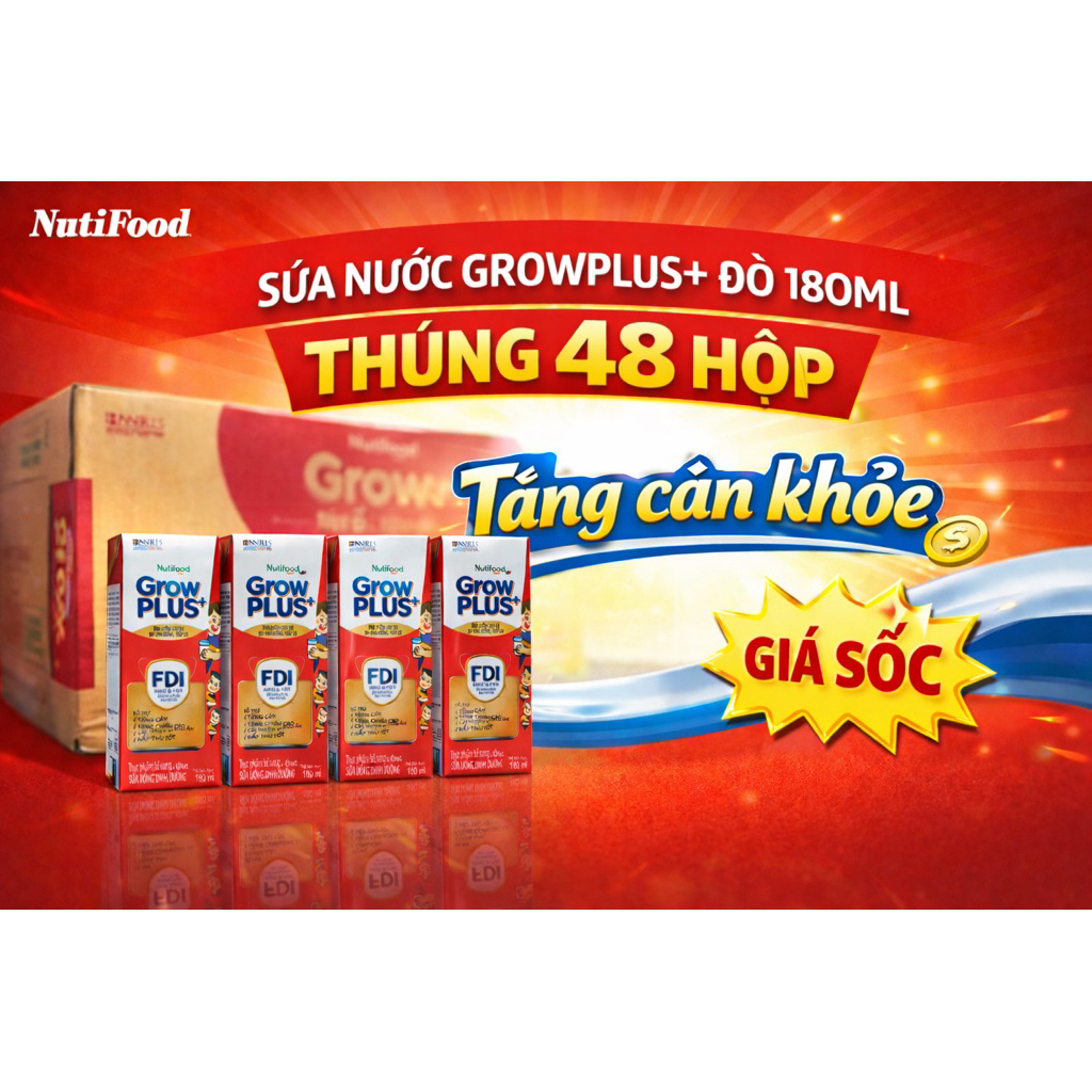 GrowPLUS+ Red Milk 180ml – Helps Children Gain Weight Healthily and ...