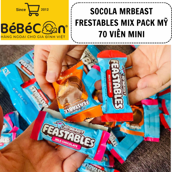 [RETAIL] MR.BEAST FEASTABLES Chocolate 909g 70 bars _Feastables MrBeast ...