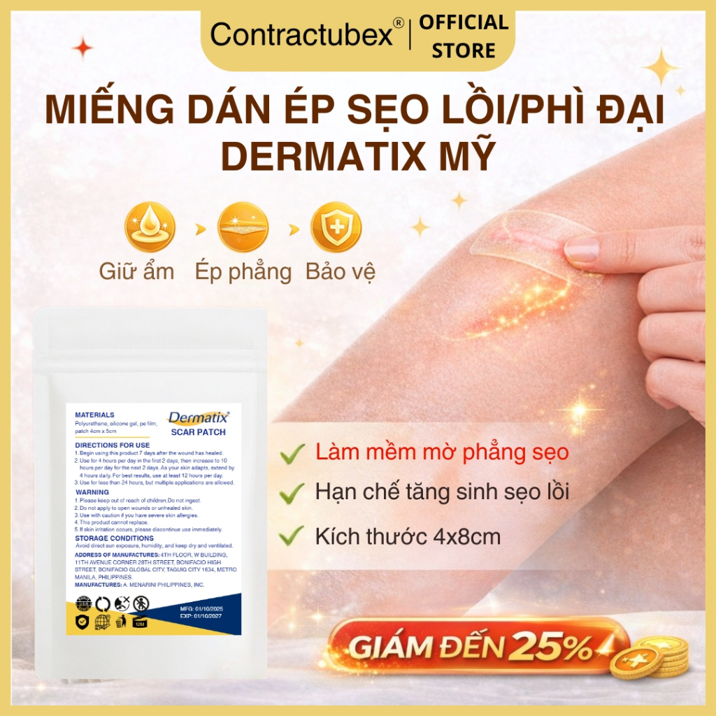 American Dermatix keloid fading patch helps soften scar tissue ...