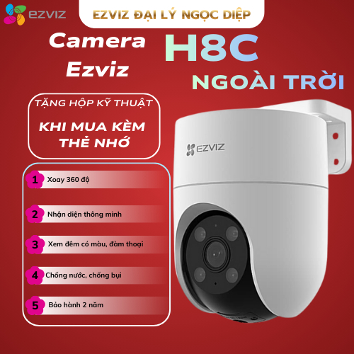 EZVIZ H8C PRO 3MP/5MP Camera, smart panning, extremely sharp COLOR ...