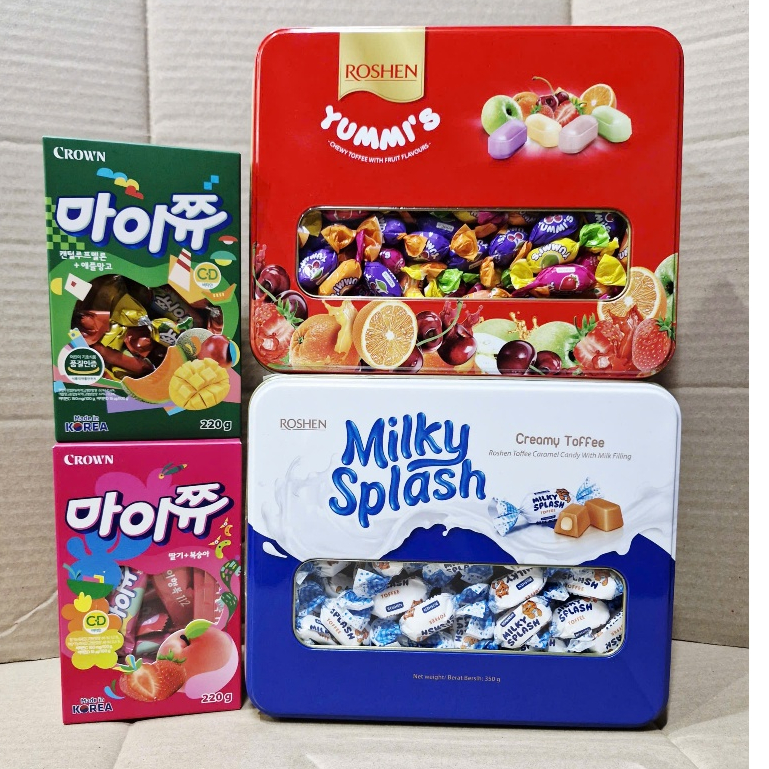 Korean Crown Fruit Soft Gummy Candy Box 300g/220g CNY 2026 | Shopee ...