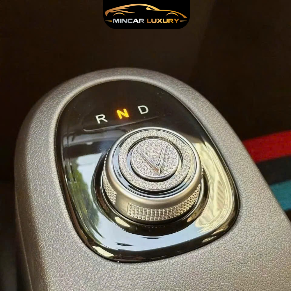 VINFAST Logo button stone ring attached to VinFast VF5 electric vehicle ...