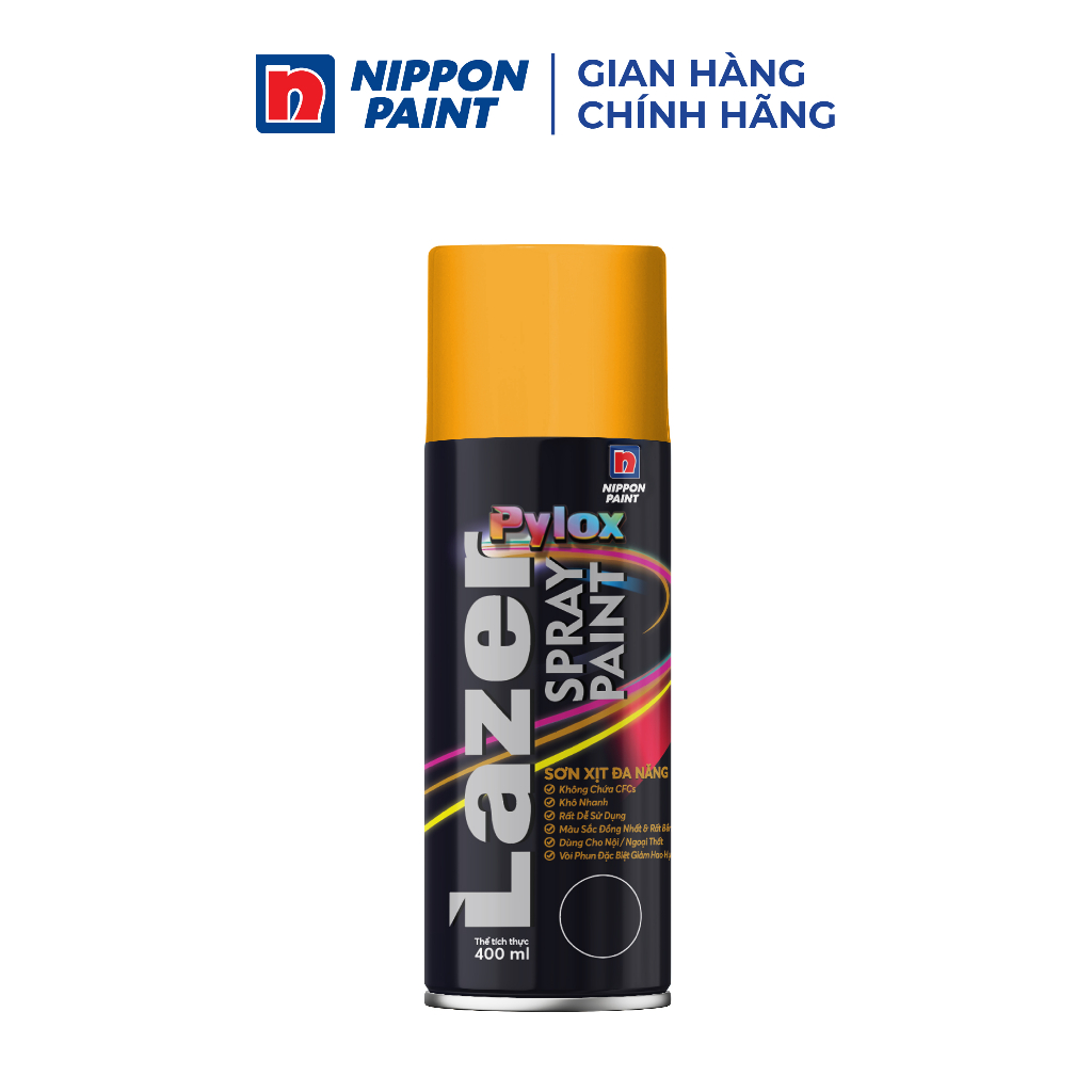 Pylox Lazer multi-purpose spray PAINT - N241 MEDIUM YELLOW - Genuine ...