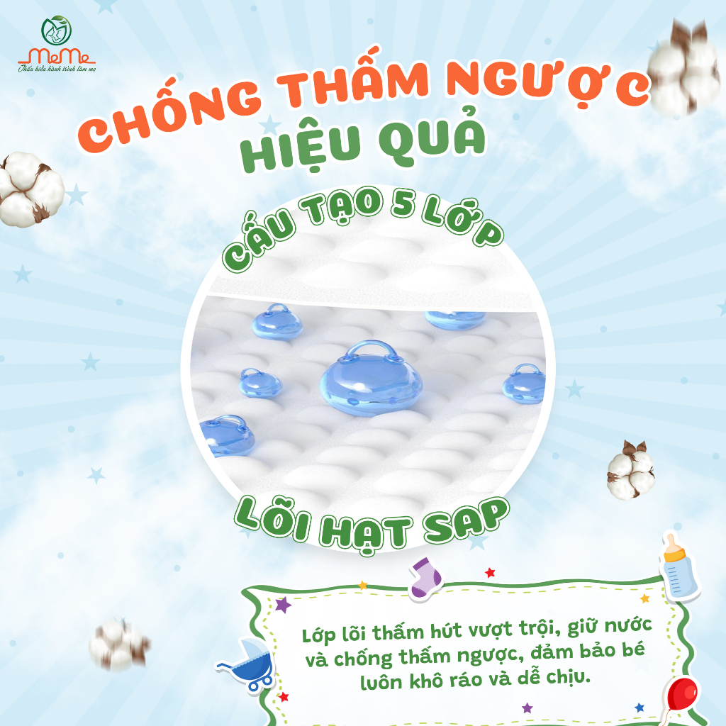 Newborn Me Me Bich Diapers 40 Pieces with Oheso Navel Groove, Soft and ...