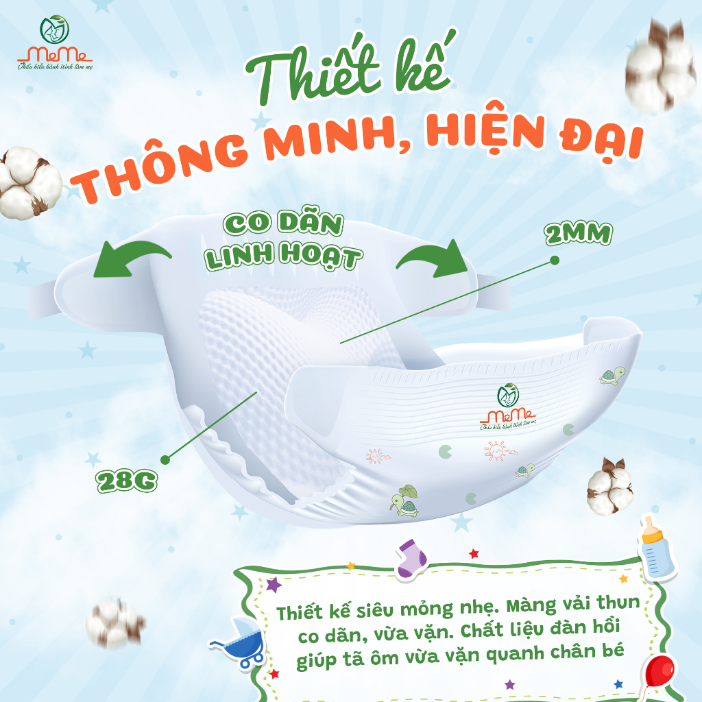 Me Me Diapers/Diapers Size M64 Super Dry and Breathable to Prevent ...