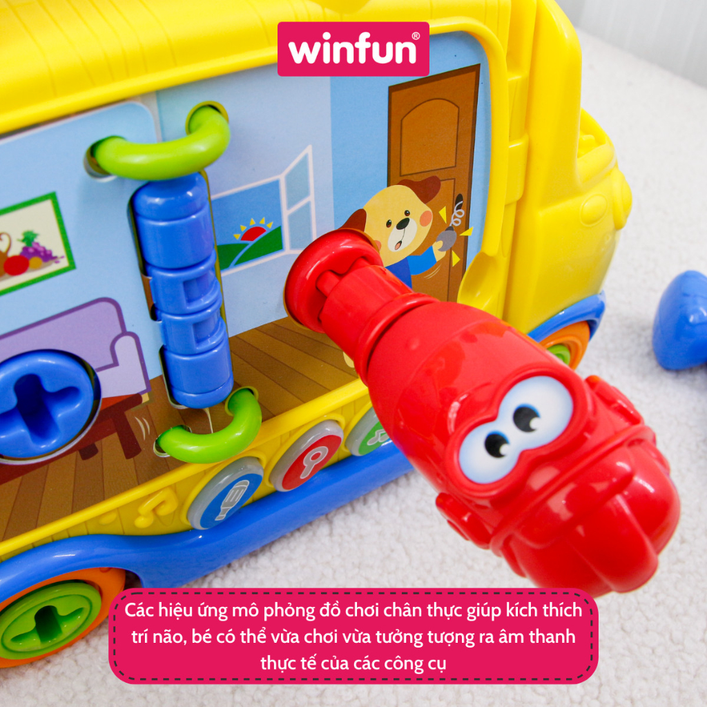 Truck-shaped mechanical tool toy for children to practice being engineers Winfun 0795-01 English ...