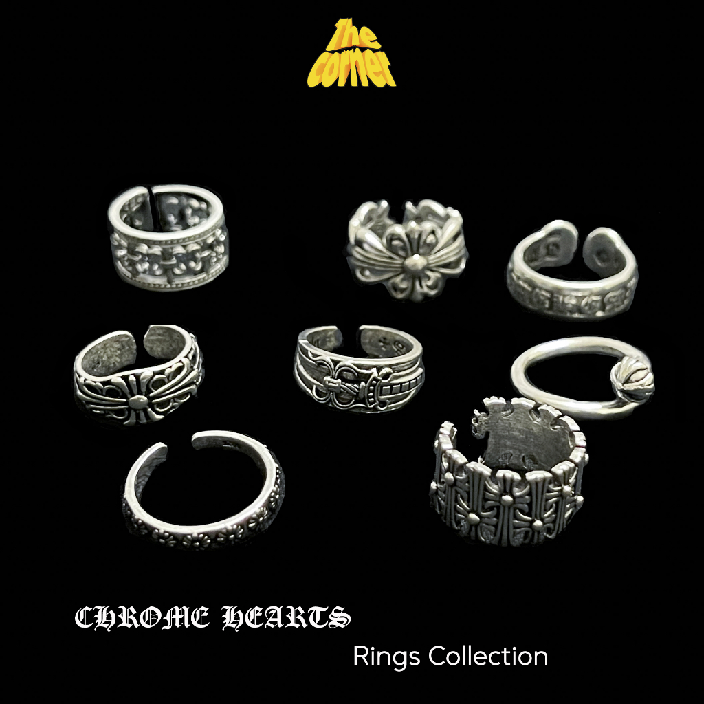 Chrome Heart ring for men and women Freesize Titanium silver plated 925 ...