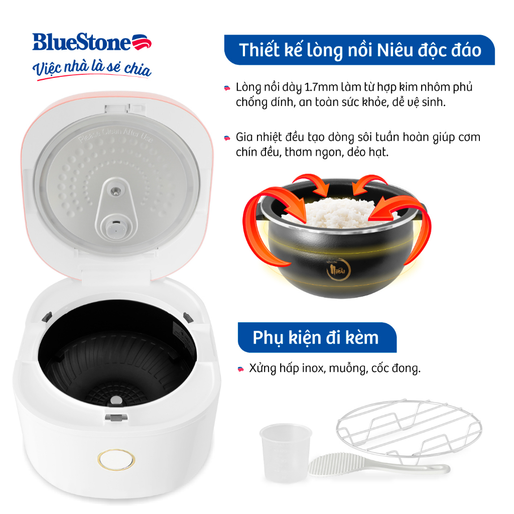 Bluestone RCB-5960 1.5L High Frequency Electronic Rice Cooker | Shopee ...