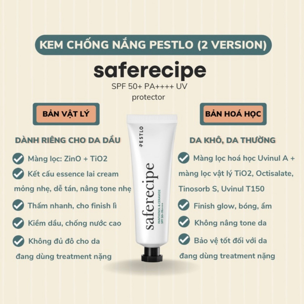 Pestlo Safe Recipe Sun Essence SPF50 PA++++ 50ml | Shopee Malaysia