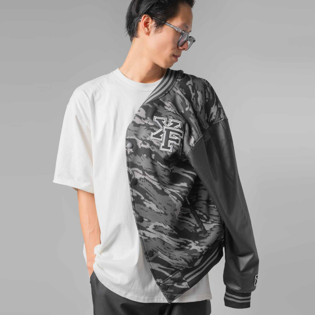 Bomber Varsity BaseballJacket 2 layers dark gray camo Xfire Vietnam ...