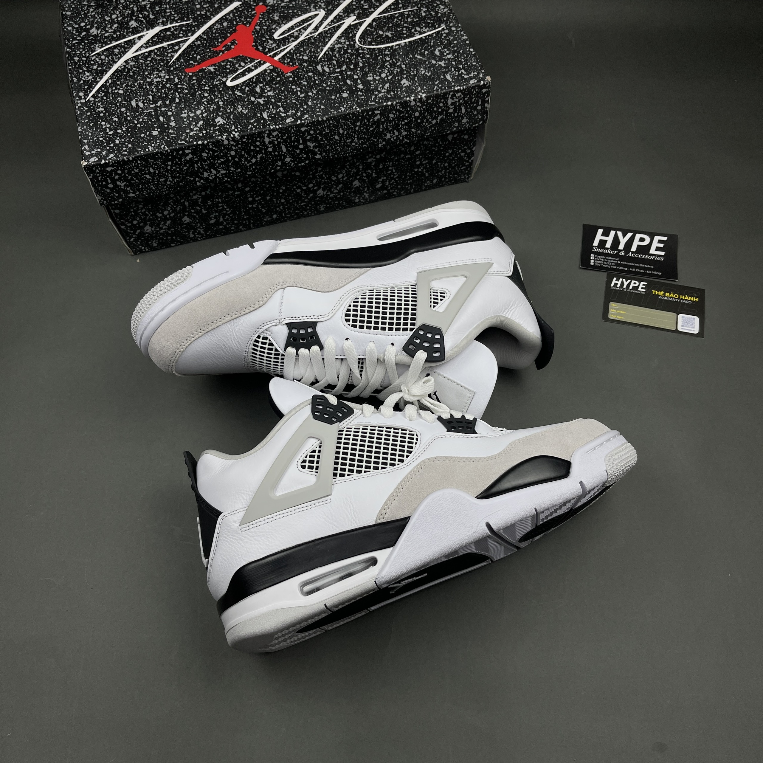 Jordan 4 Military Black Basketball Shoes (JD4 Black and white) - Hype Sneaker | Best Quality ...