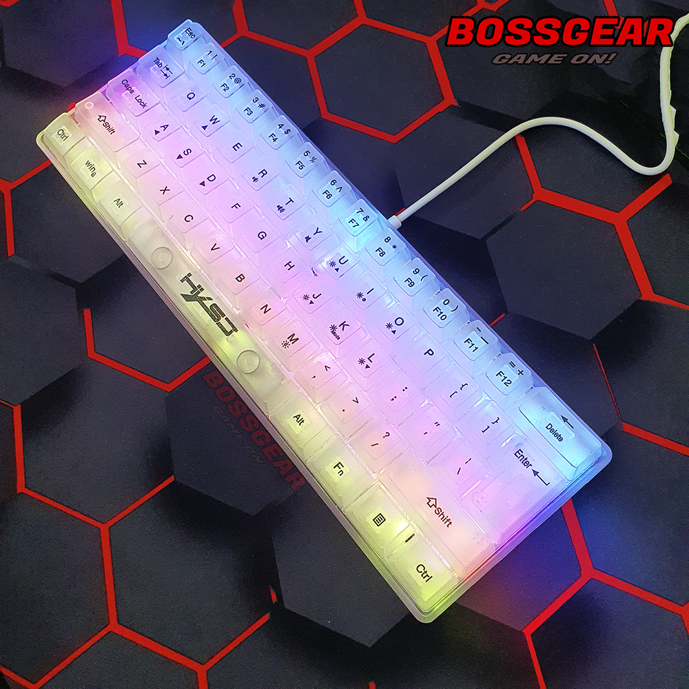 V700 RGB Layout Mechanical Keyboard 60% Transparent Keys | Shopee Malaysia