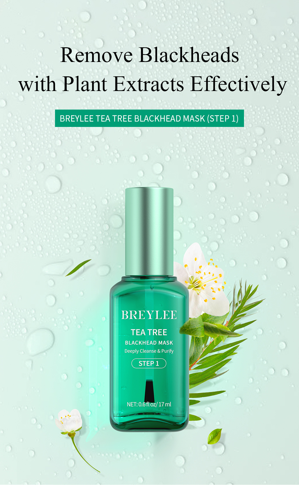 BREYLEE Blackhead Removal Shrink Pores Serum Anti Peeling Off Facial ...