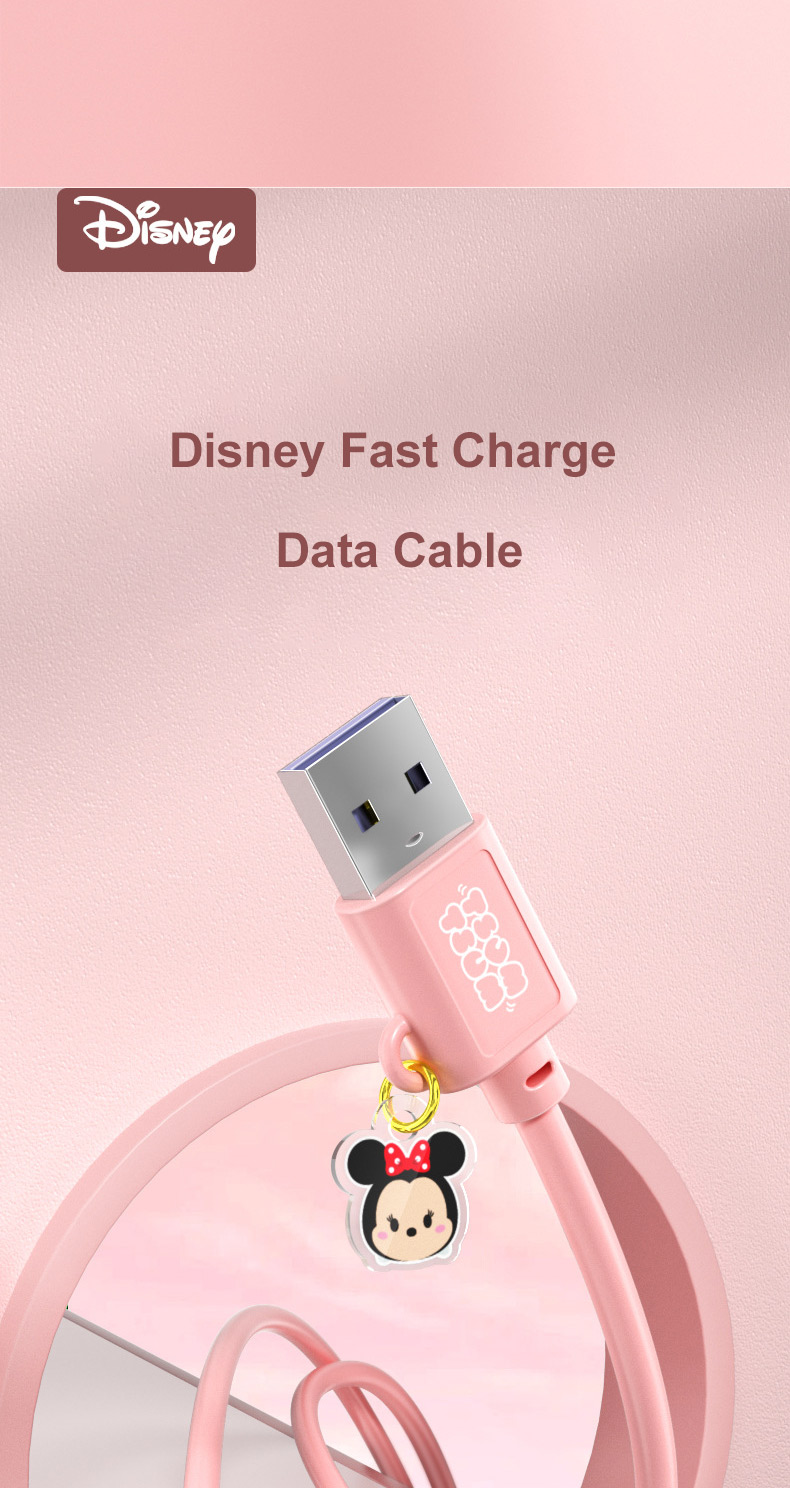 5A Disney TsumTsum Series Fast Charging Cable With Cute Pendant Mickey ...