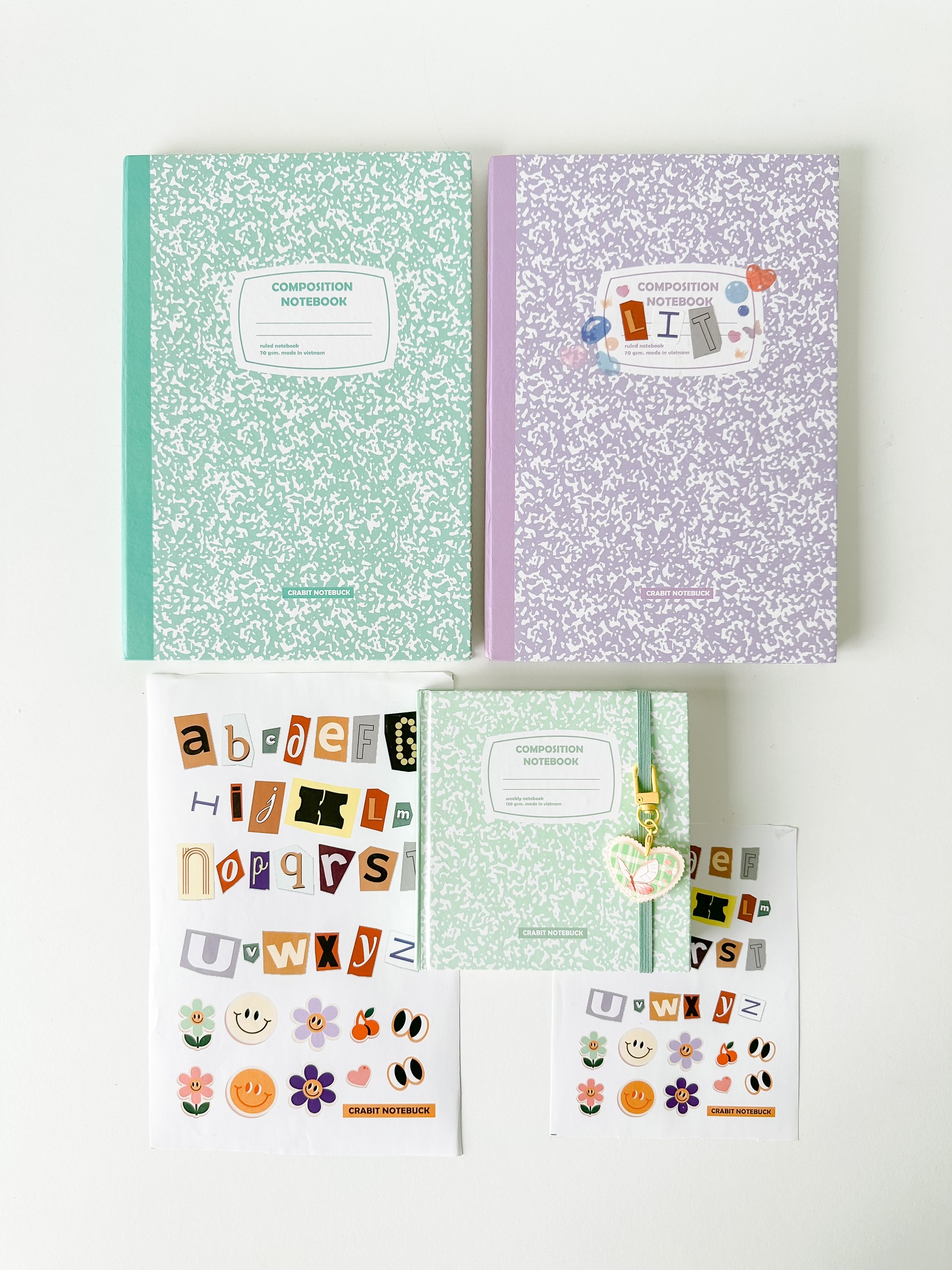 Notebook 200 300 500 square dot grid pages with free Crabit Composition ...