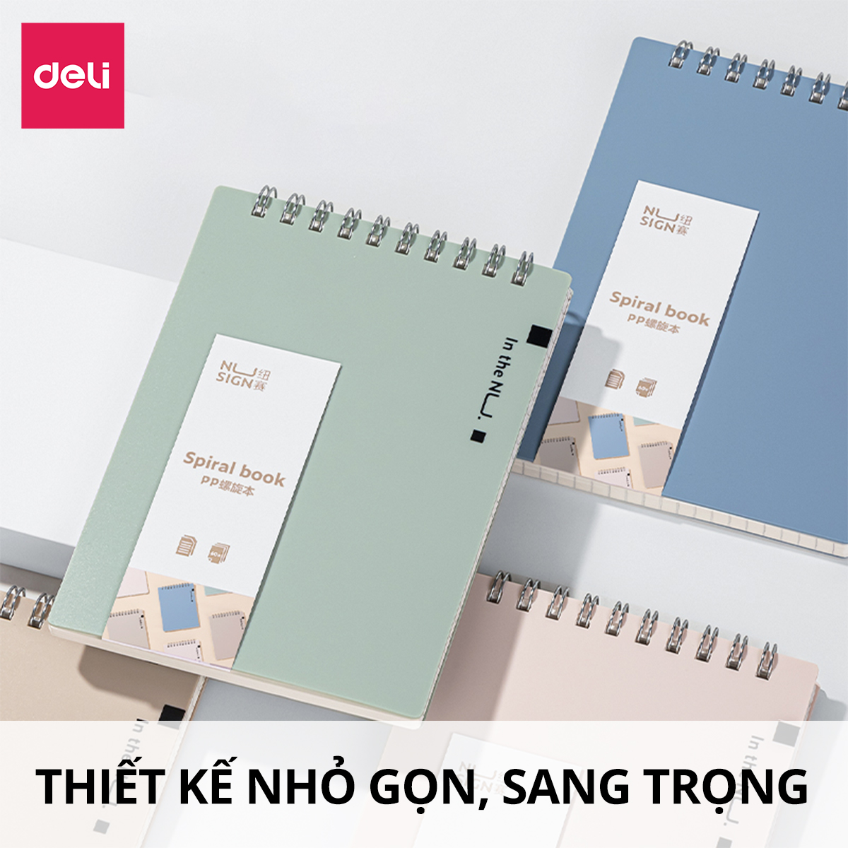 XO A6 pastel spiral spring notebook 120 square pages Deli - Suitable ...