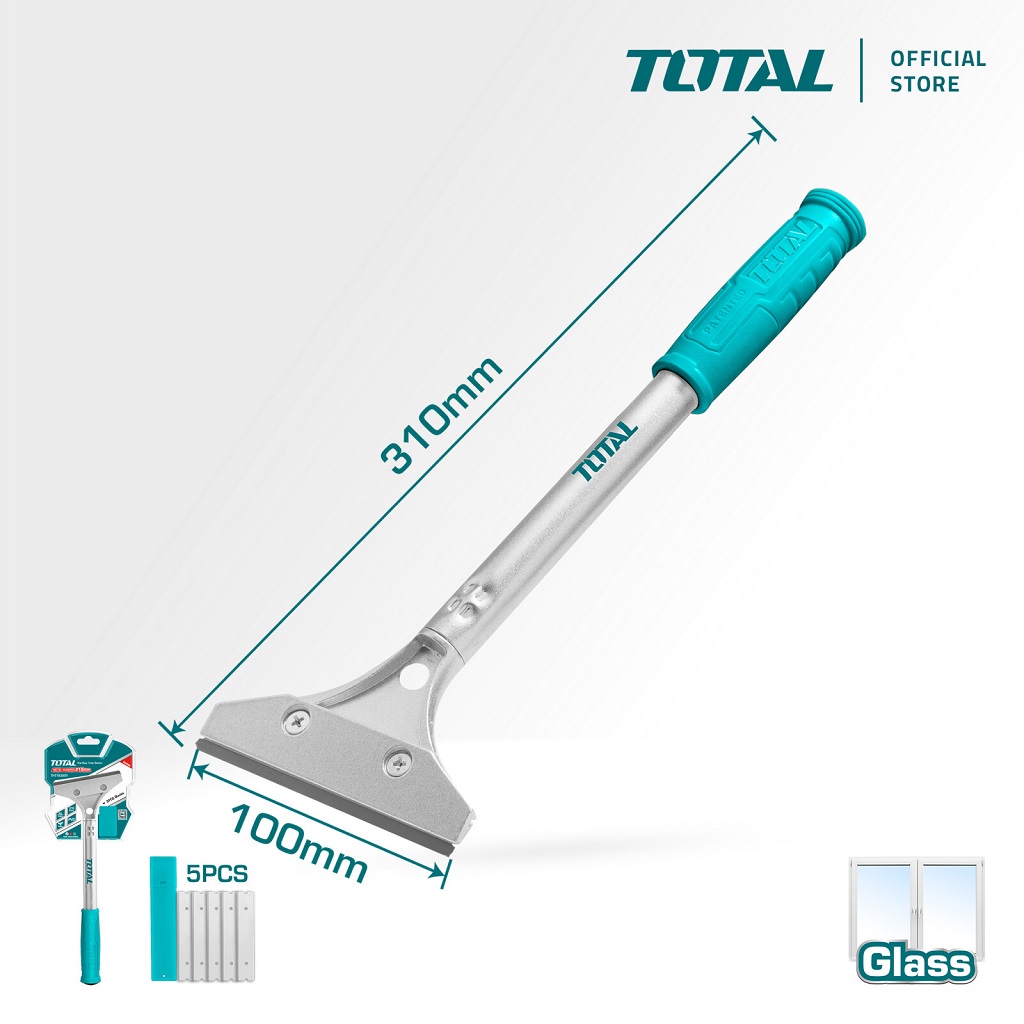 Metal paint scraper with 6 blades TOTAL THT183201 - Aluminum alloy ...