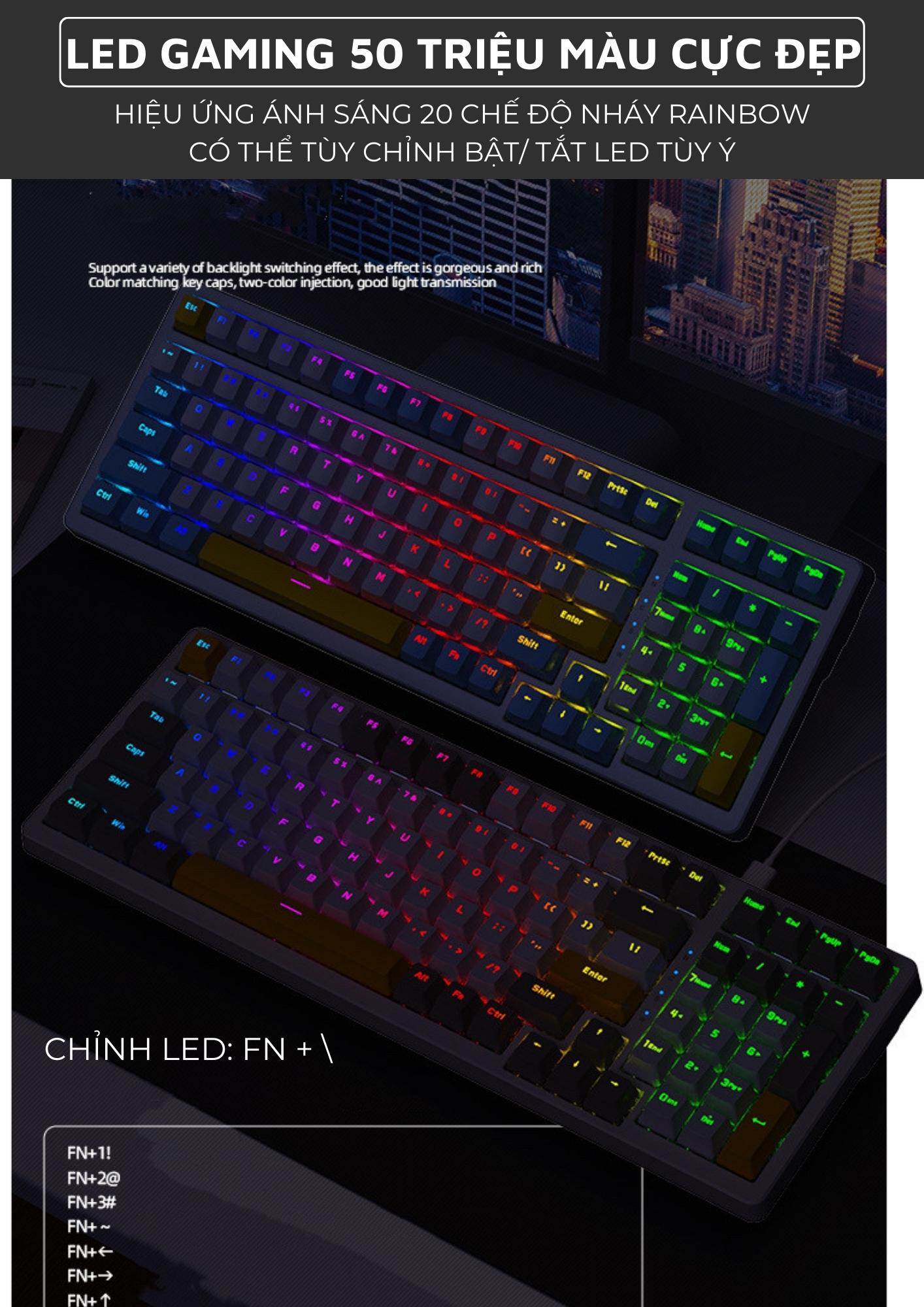 K3 Max Mechanical Gaming Keyboard Led 20 Modes Red Switch Mechanical ...