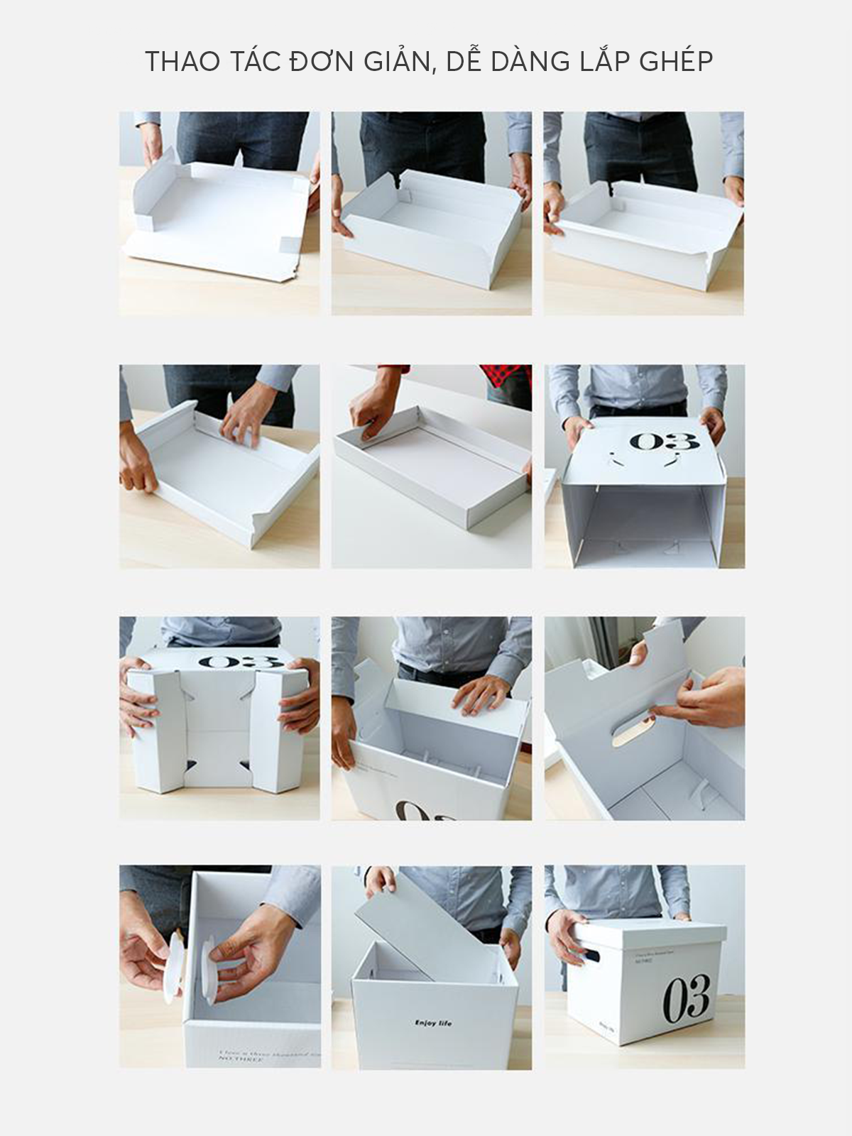 Document Paper Box with Lid for Neat, Convenient, Korean Style Storage ...