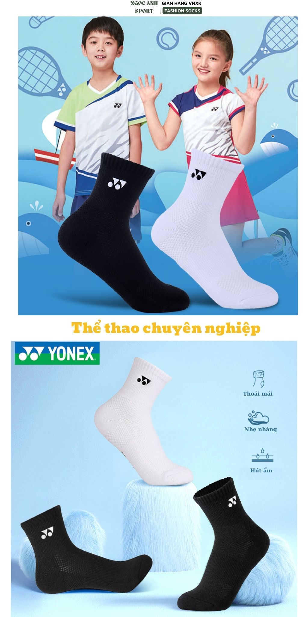 Yonex badminton socks, Yonex sports socks made of cotton, thick with ...