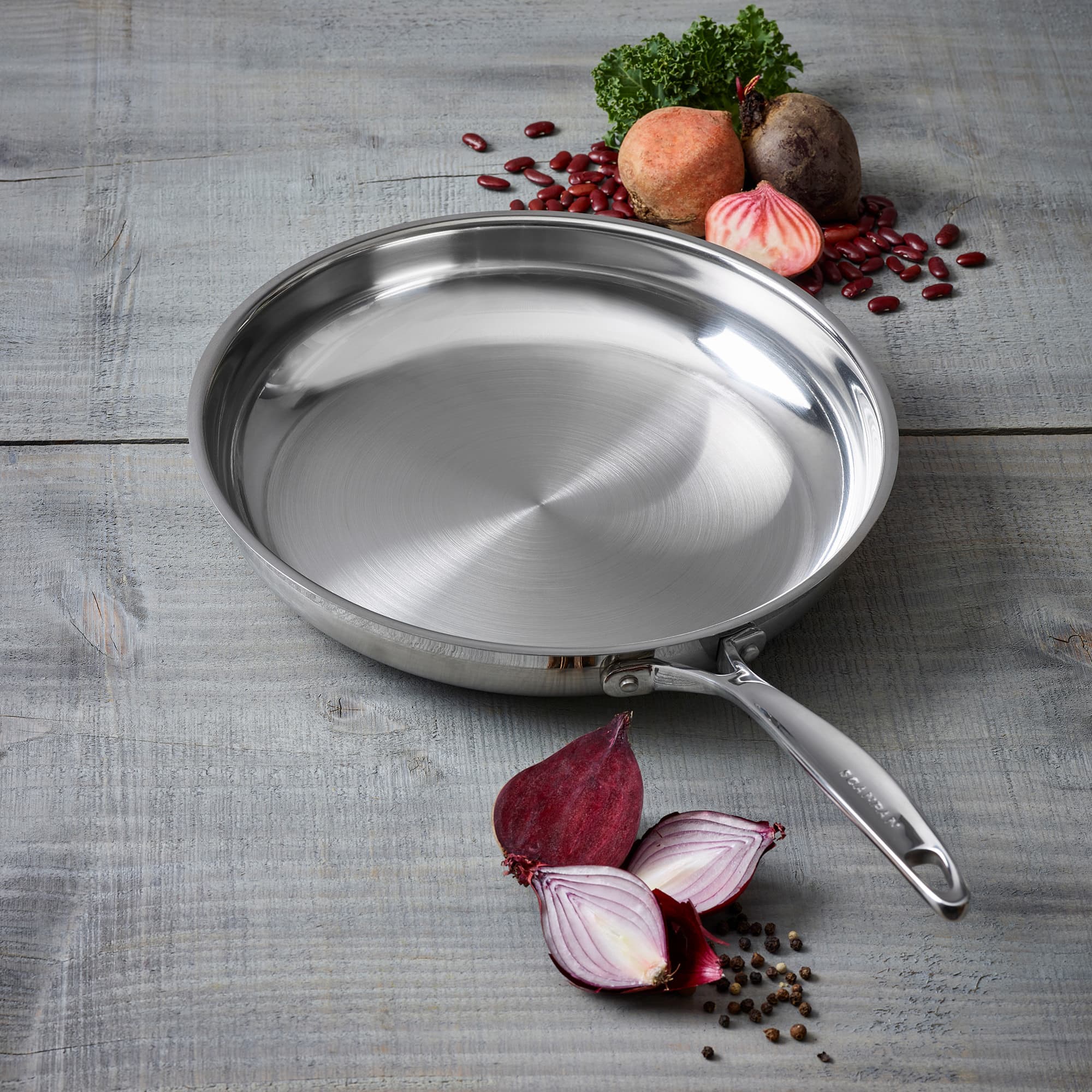 Scanpan IMPACT Stainless Steel Pan Premium 304 Stainless Steel Pan with ...