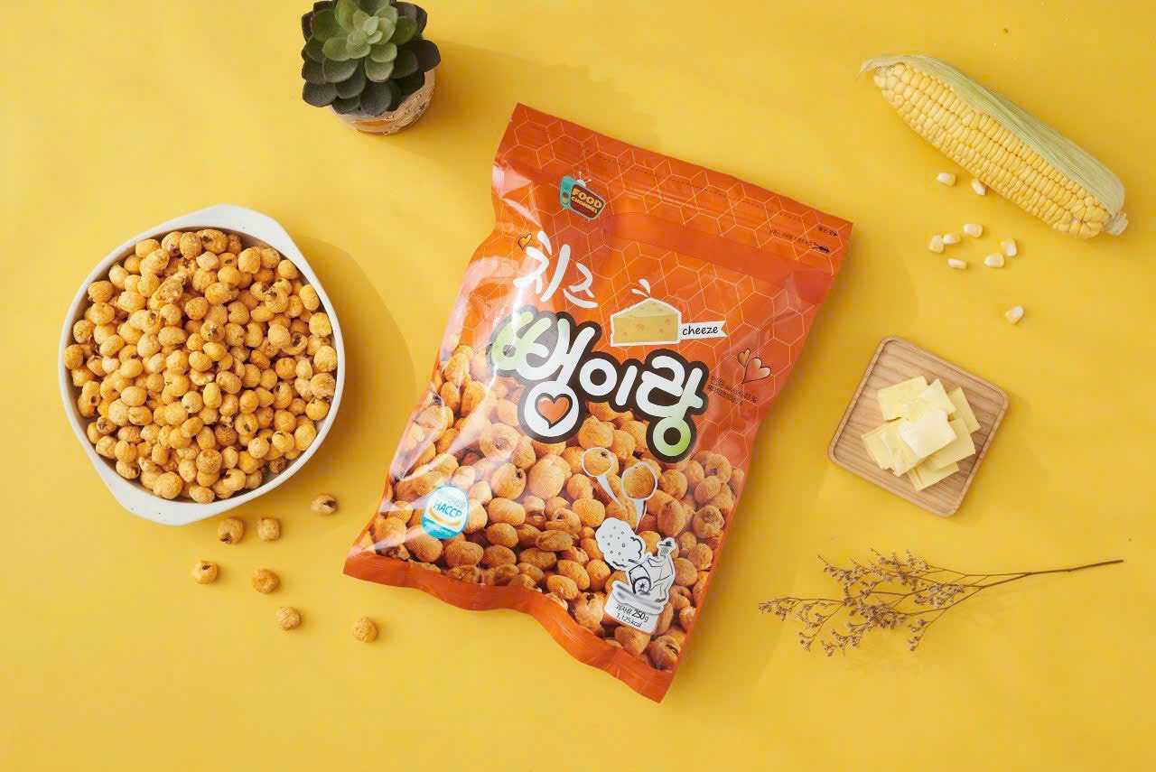 Food Channel Honey Cheese Popcorn Korean Corn Snack Bag 250g | Shopee ...