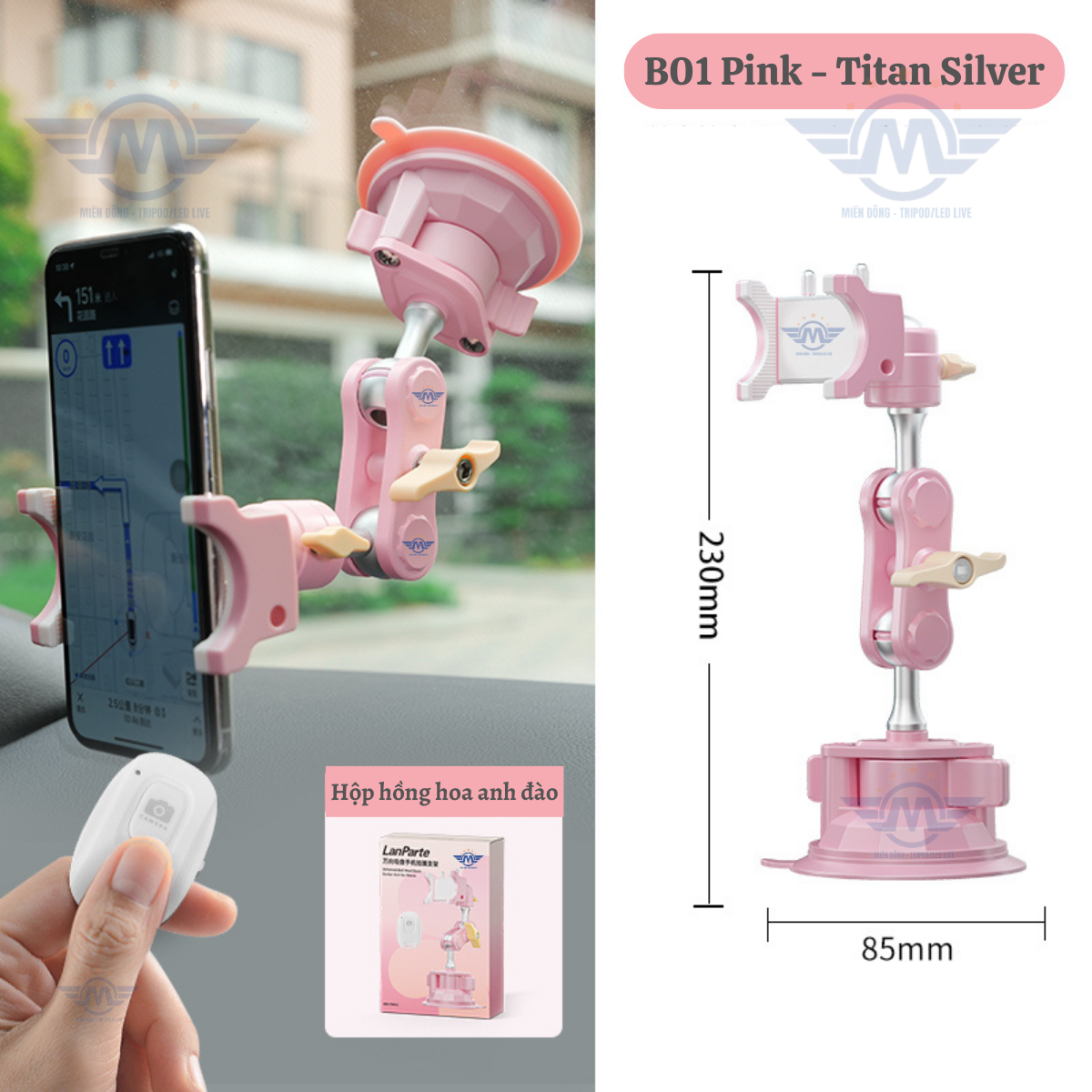 Miendong & LUXURY Lanparte B01XL Pink Silver Phone Holder | Shopee Malaysia