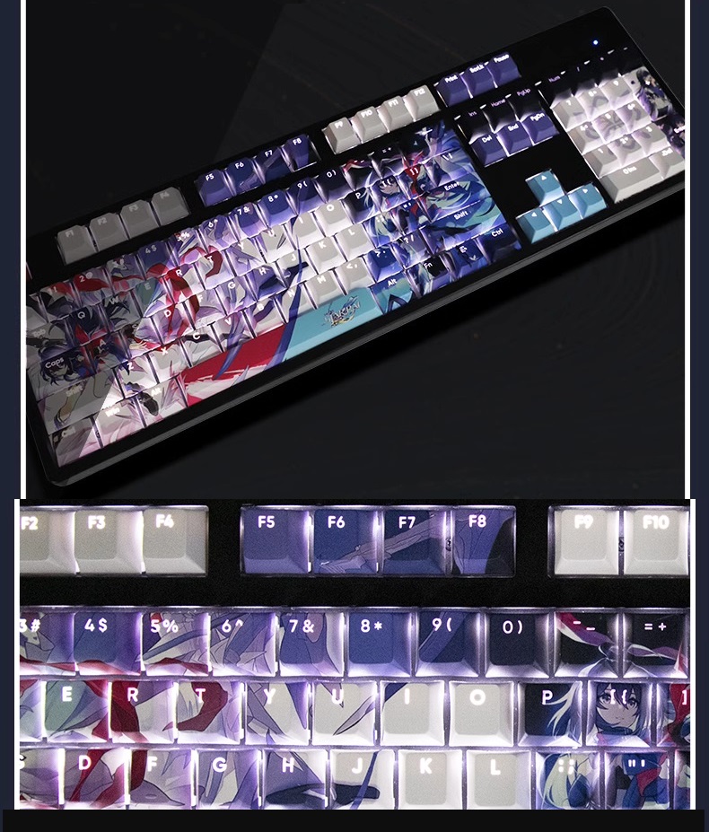 Keycap Honkai Impact 3 Elysia thick PBT ninja through led in dyesub 5 ...