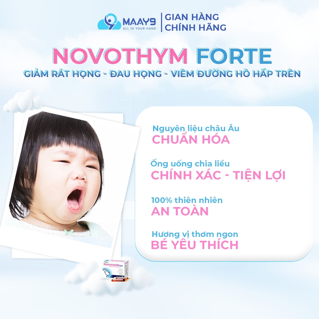 Novocare NOVOTHYM FORTE upper respiratory tract inflammation relief ...