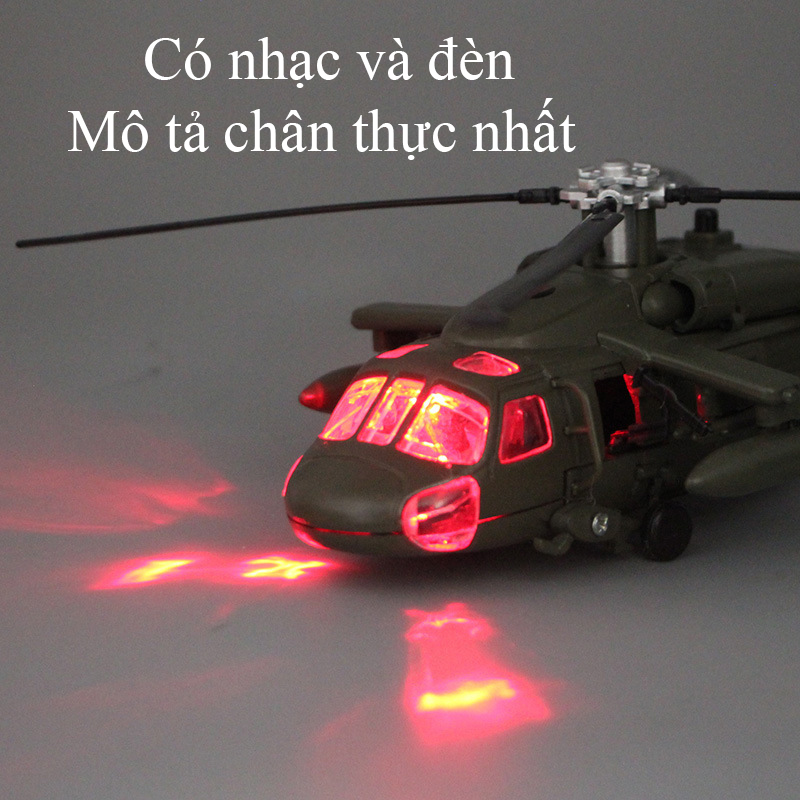Uh-60 Black Hawk KAVY alloy helicopter model with music and wind-up ...