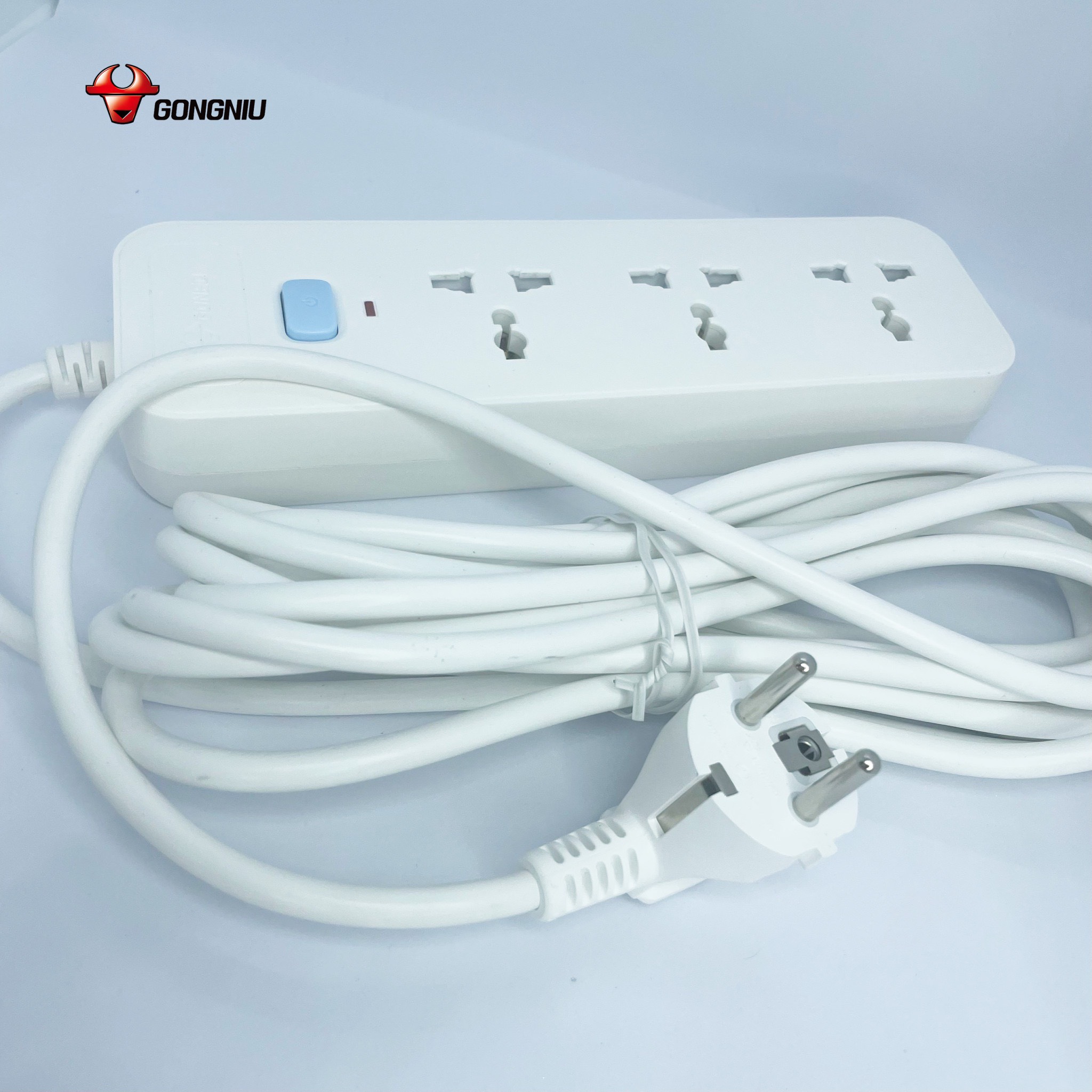 Fireproof Electrical Socket - GONGNIU - 3 Outlets 1 Switch - 2500W/10A ...