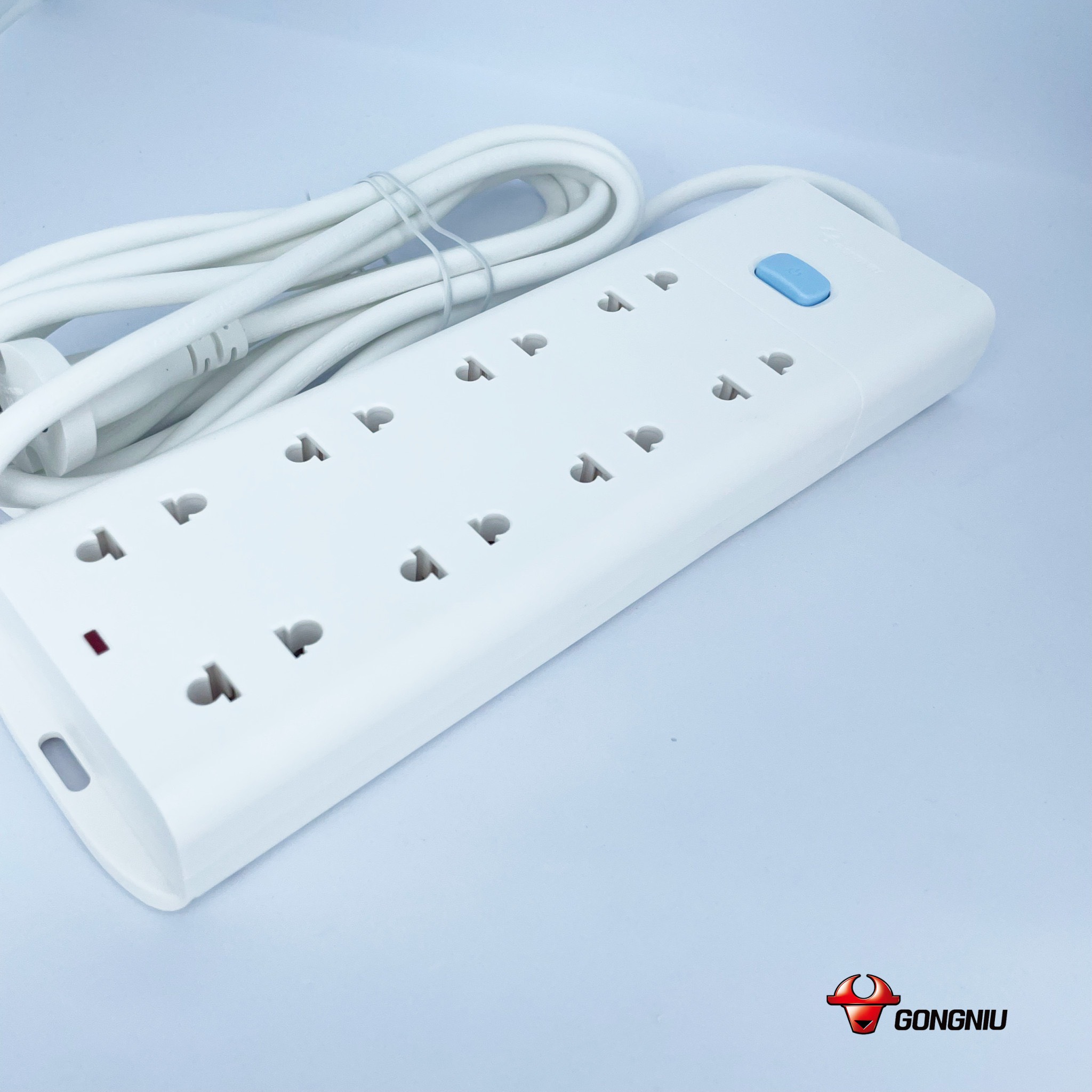 Gongniu Fireproof Electrical Socket - 8 sockets 1 switch - 2500W 10A ...