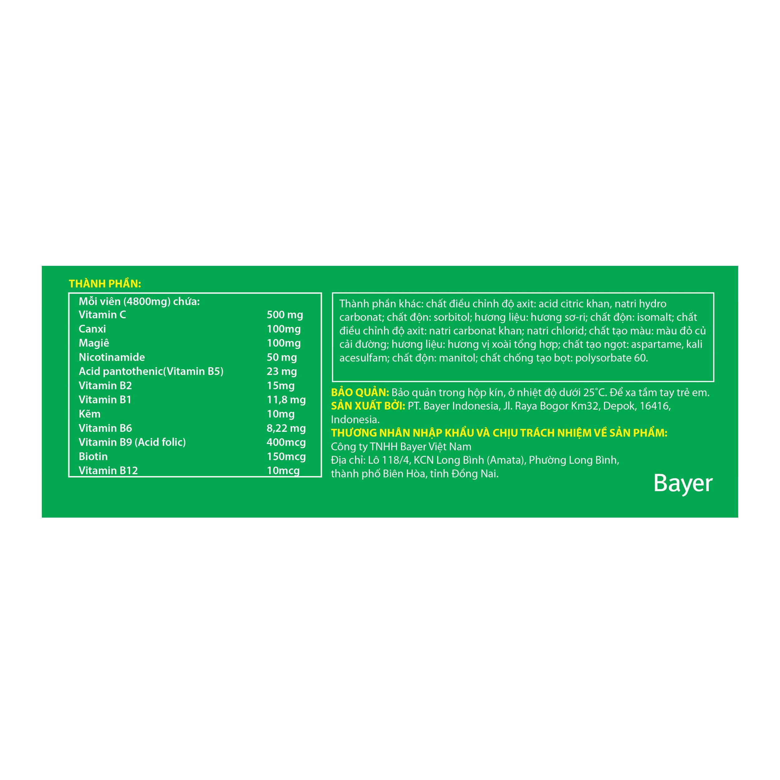 Gift_berocca Performance Vitamin Supplement Effervescent Tablets Box of ...