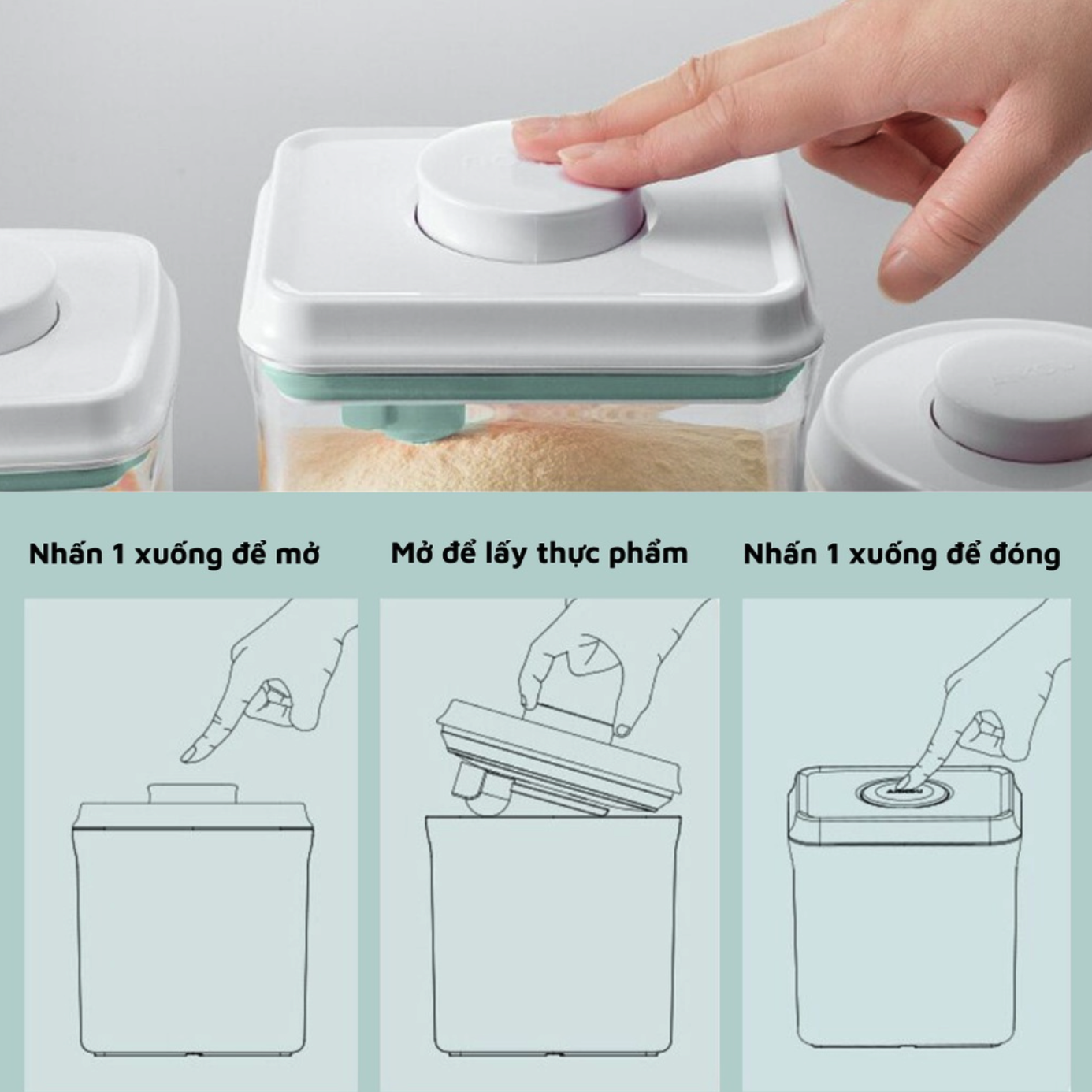 Ankou Moisture-Proof Powdered Milk Container, Vacuum Baby Milk Storage ...