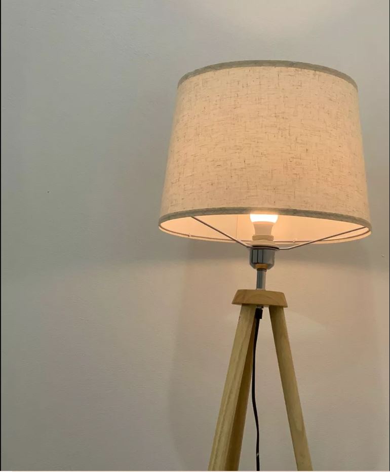 Monsky 3-legged wooden floor lamp for living room ROSE X1 - High ...