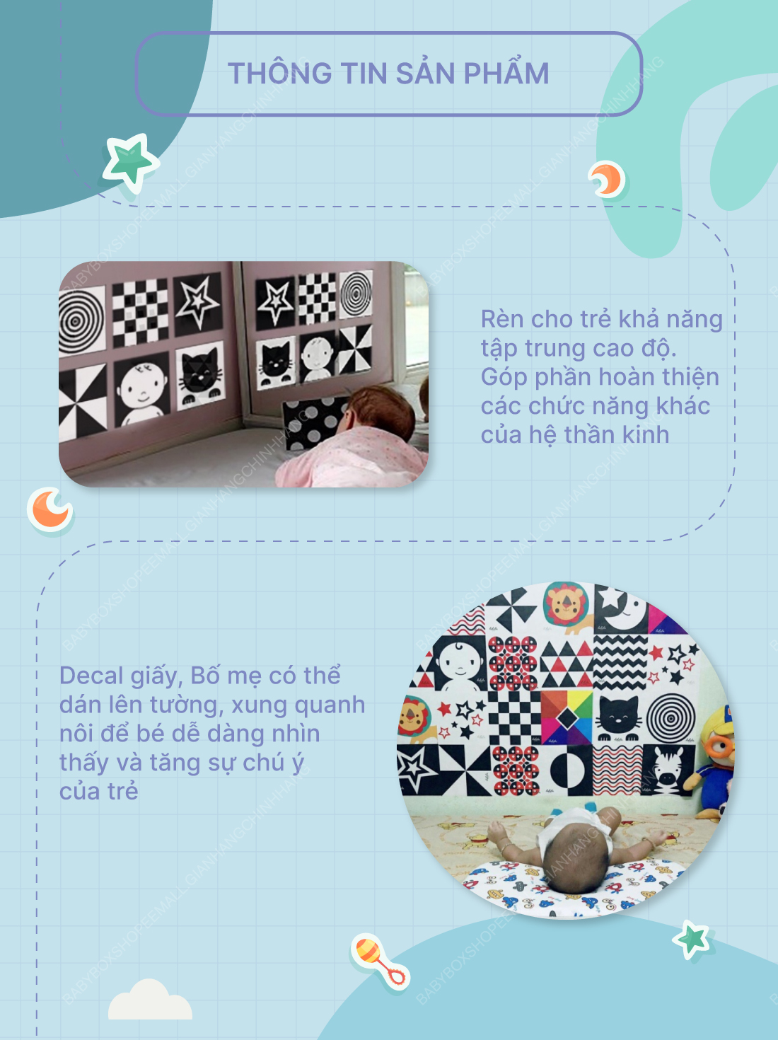 BabyBox visual stimulation card set helps your baby develop ...