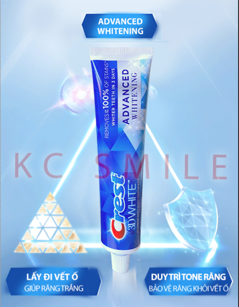 Crest 3D White Advanced US toothpaste 147g - Supports effective teeth whitening | Shopee Malaysia