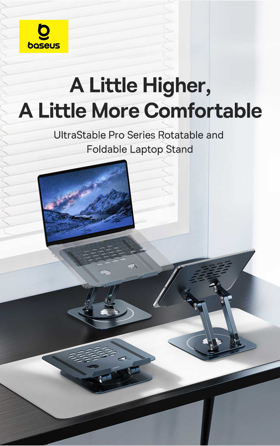 Baseus UltraStable Pro Series Multifunctional Heatsink Stand with 360 ...