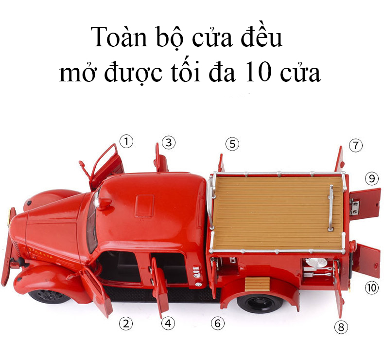 Kavy fire truck model made of monolithic alloy with music and wind-up ...