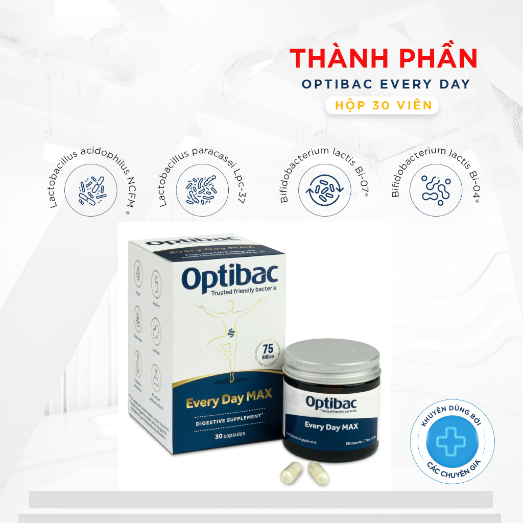 Optibac Every Day MAX probiotic tablets support digestive health ...